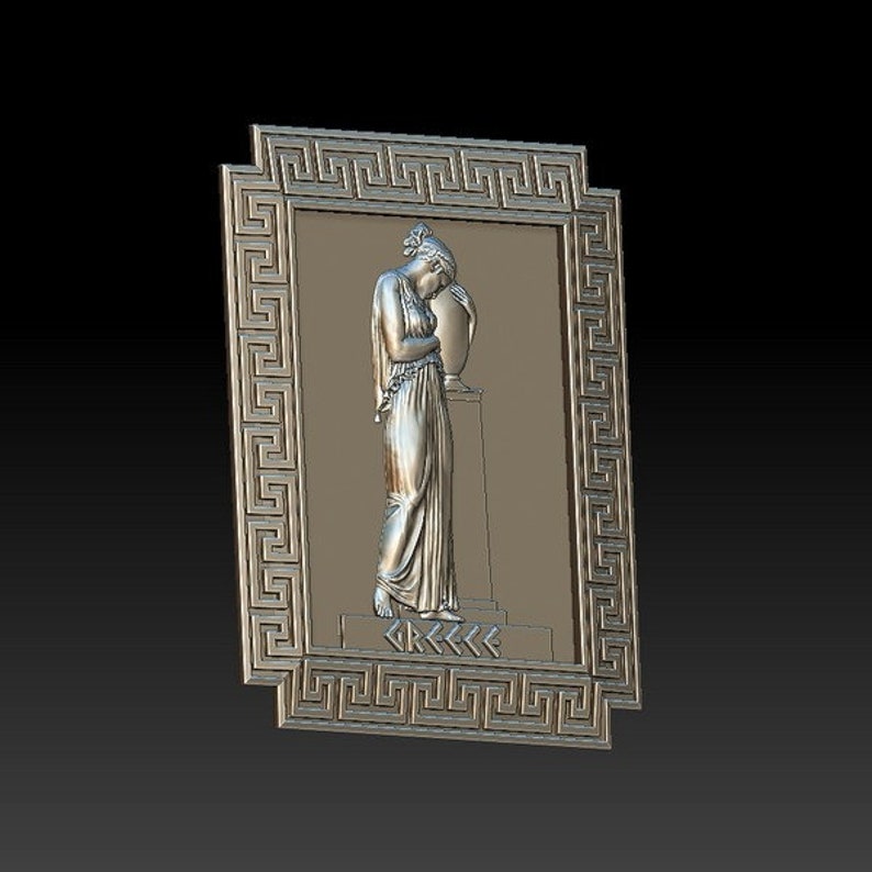 3D STL File for CNC Greek Woman With Amphora - Etsy