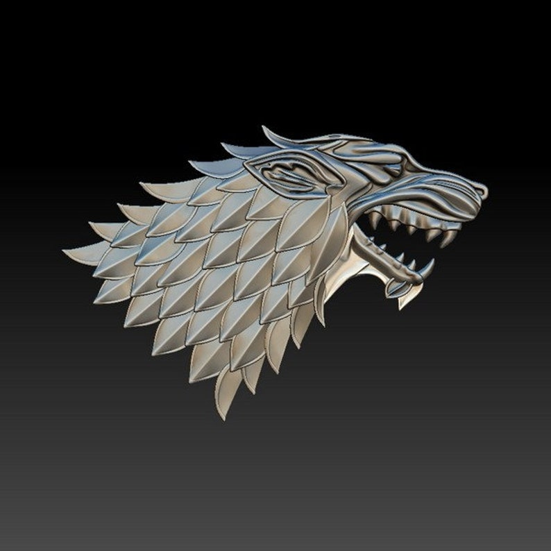 3D STL Model Wolf Logo - Etsy