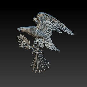 3D STL File for CNC - Eagle With Arrows - Etsy