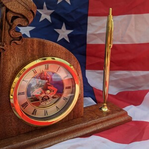 Custom Police Double Badges Shelf/desktop Clock With Pen Holder - Etsy