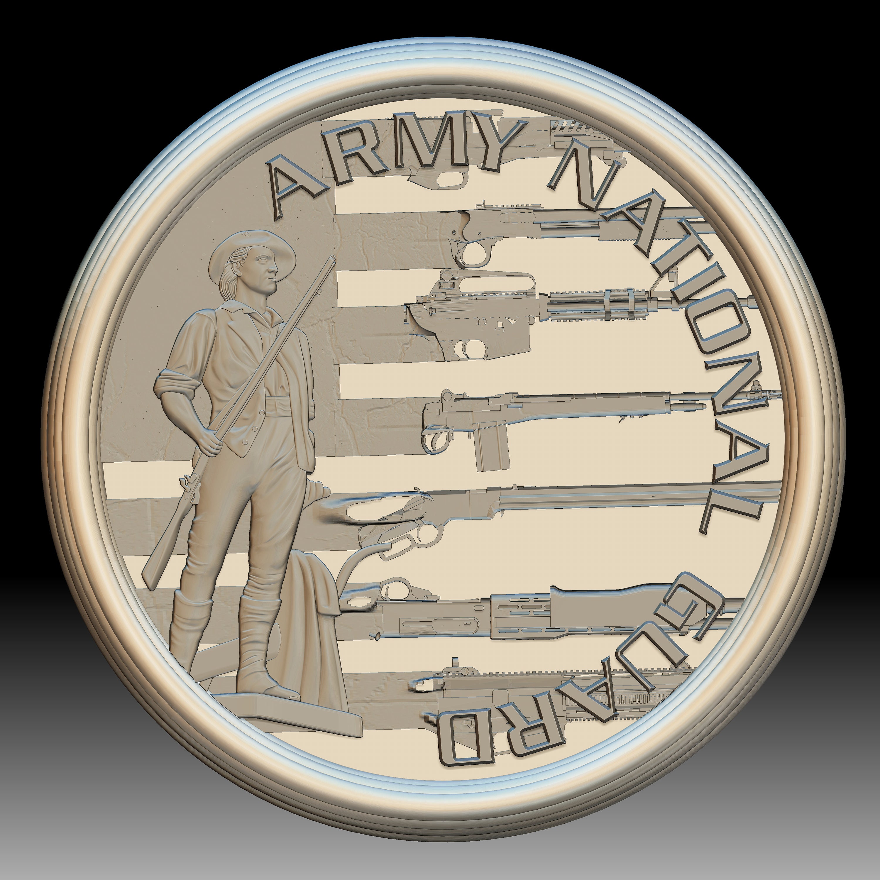 3D STL Model for CNC Army National Guard - Etsy