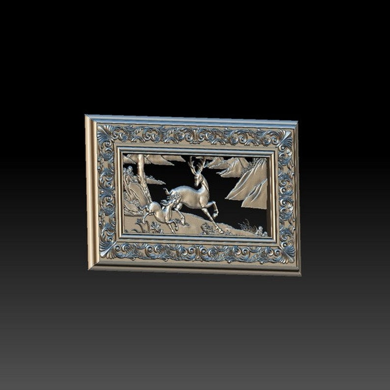 3D STL Model Scene Deers - Etsy