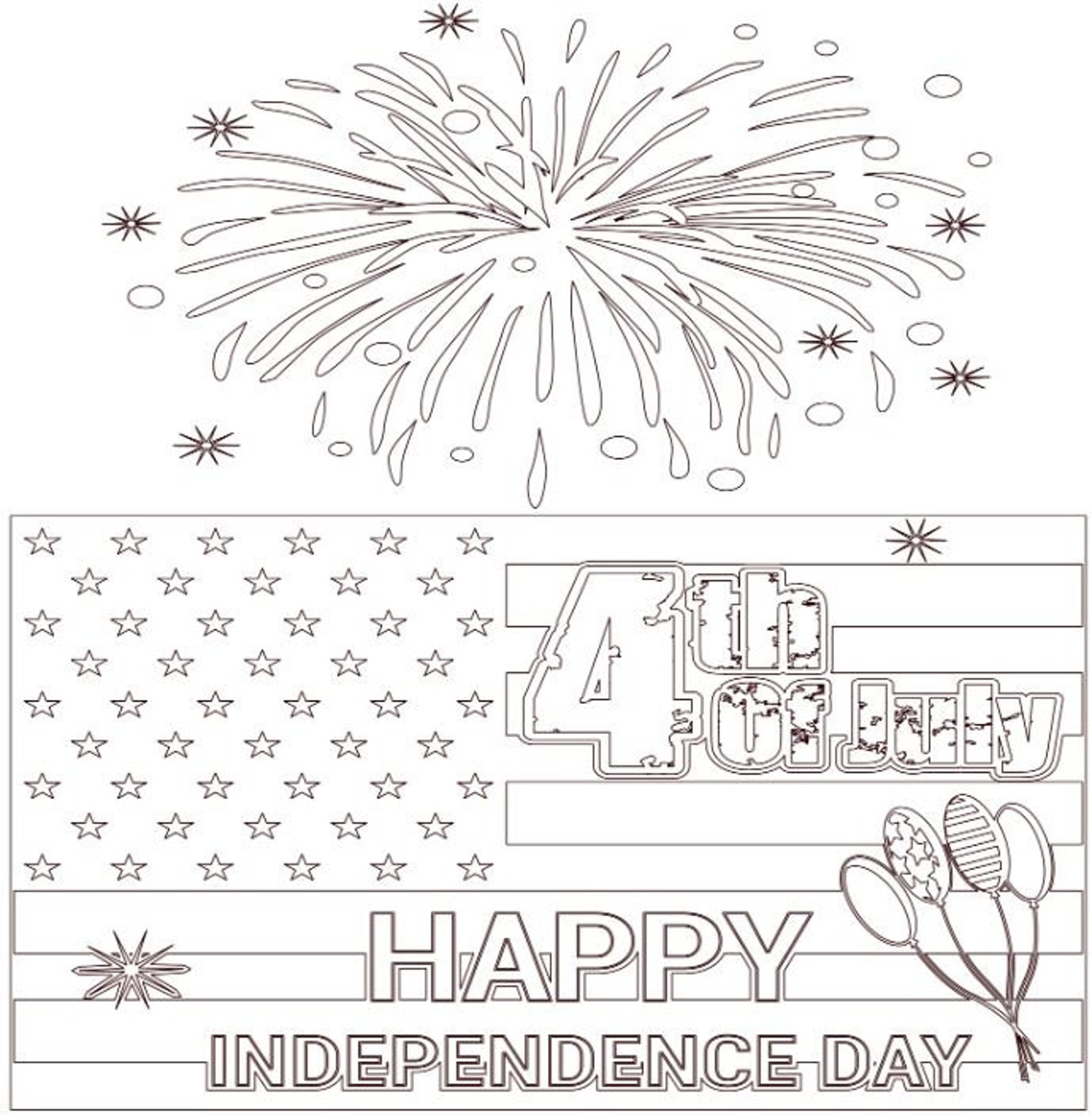 Vector File for CNC and Laser Engraving - 4th July - Etsy