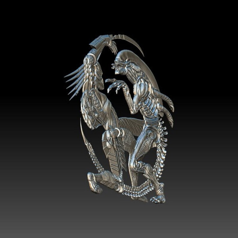 3D STL Model for CNC - Aliens Vs Predator - Etsy