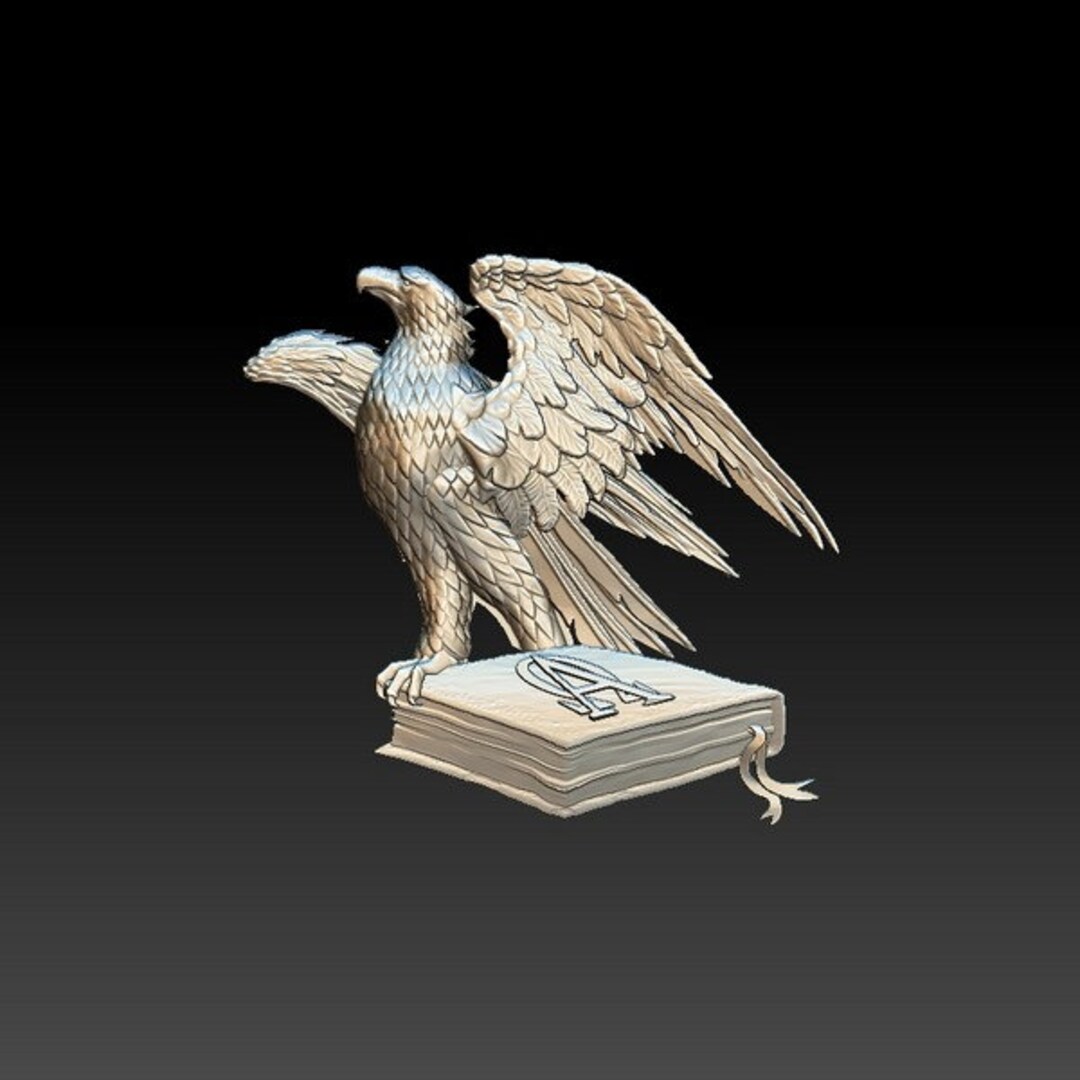 3D STL Model for CNC - Eagle With Book - Etsy
