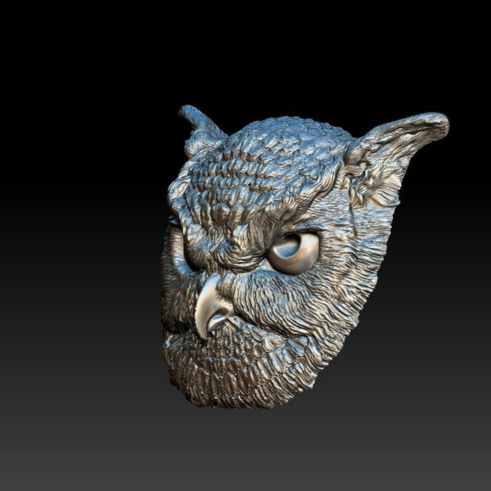 3D STL File for CNC Owl Head - Etsy