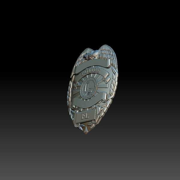 3D STL Model Badge Police of Florida - Etsy