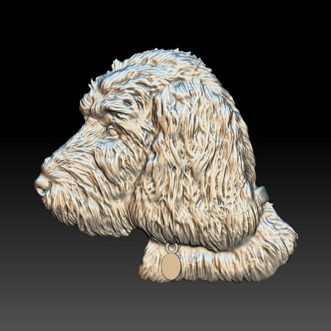 3D STL File Dog Head V4 - Etsy Australia