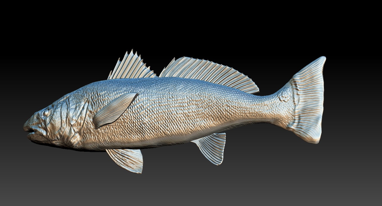 3D STL File for CNC - Red Fish - Etsy