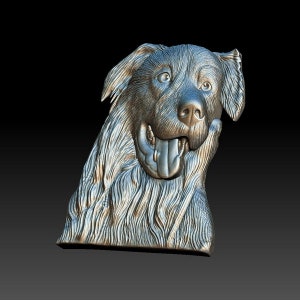 3D STL File for CNC - Dog Head V3 - Etsy Canada