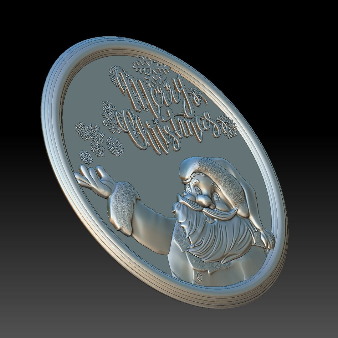 Merry Christmas V1 3D STL Model - Etsy