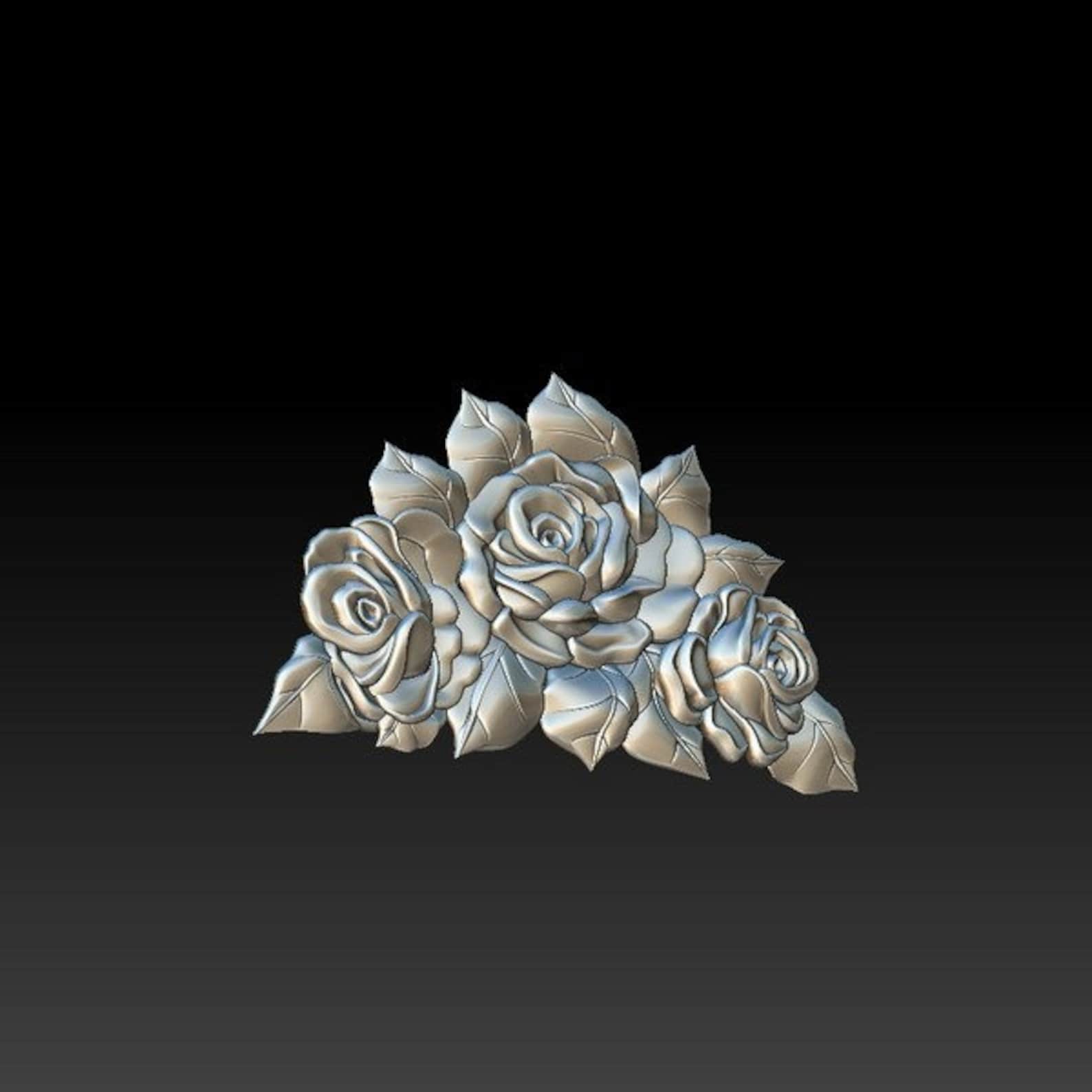 3D STL File for CNC Rose - Etsy