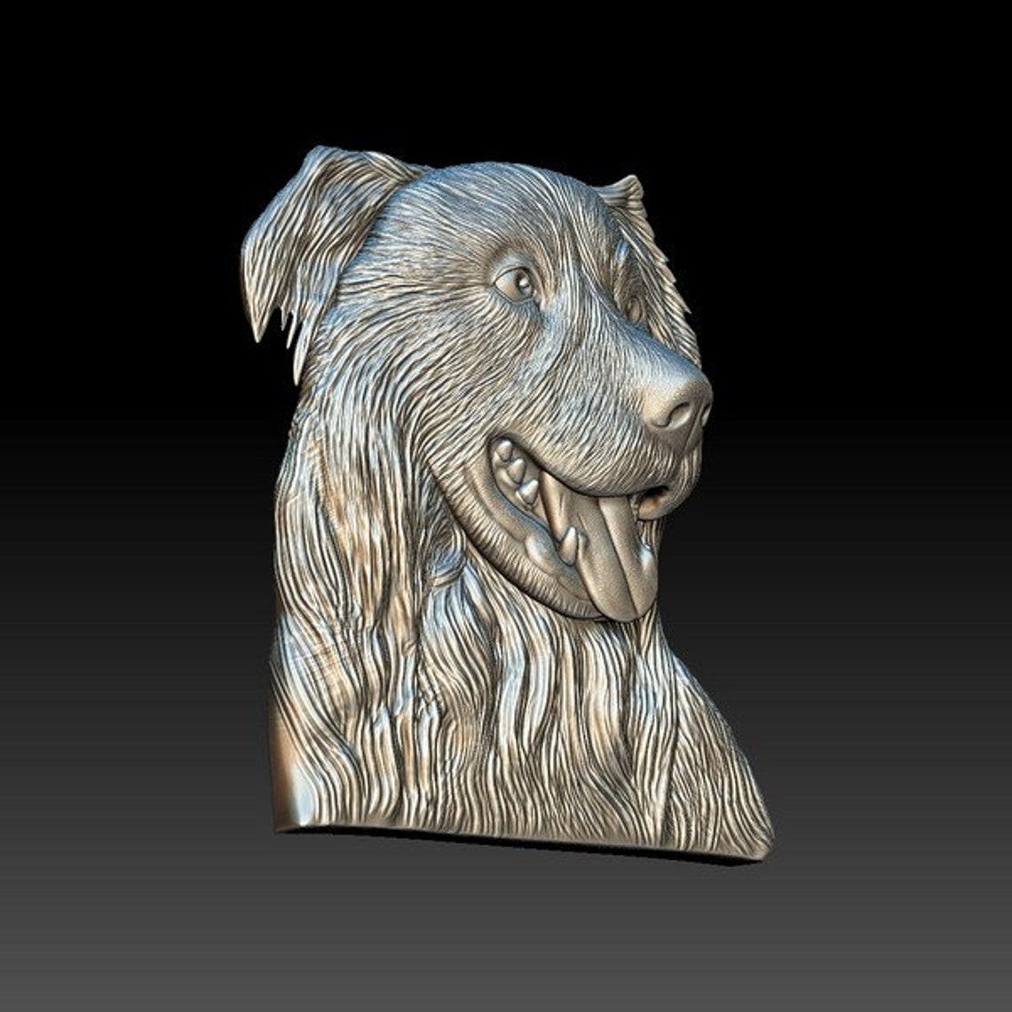 3D STL File for CNC Dog Head V3 - Etsy