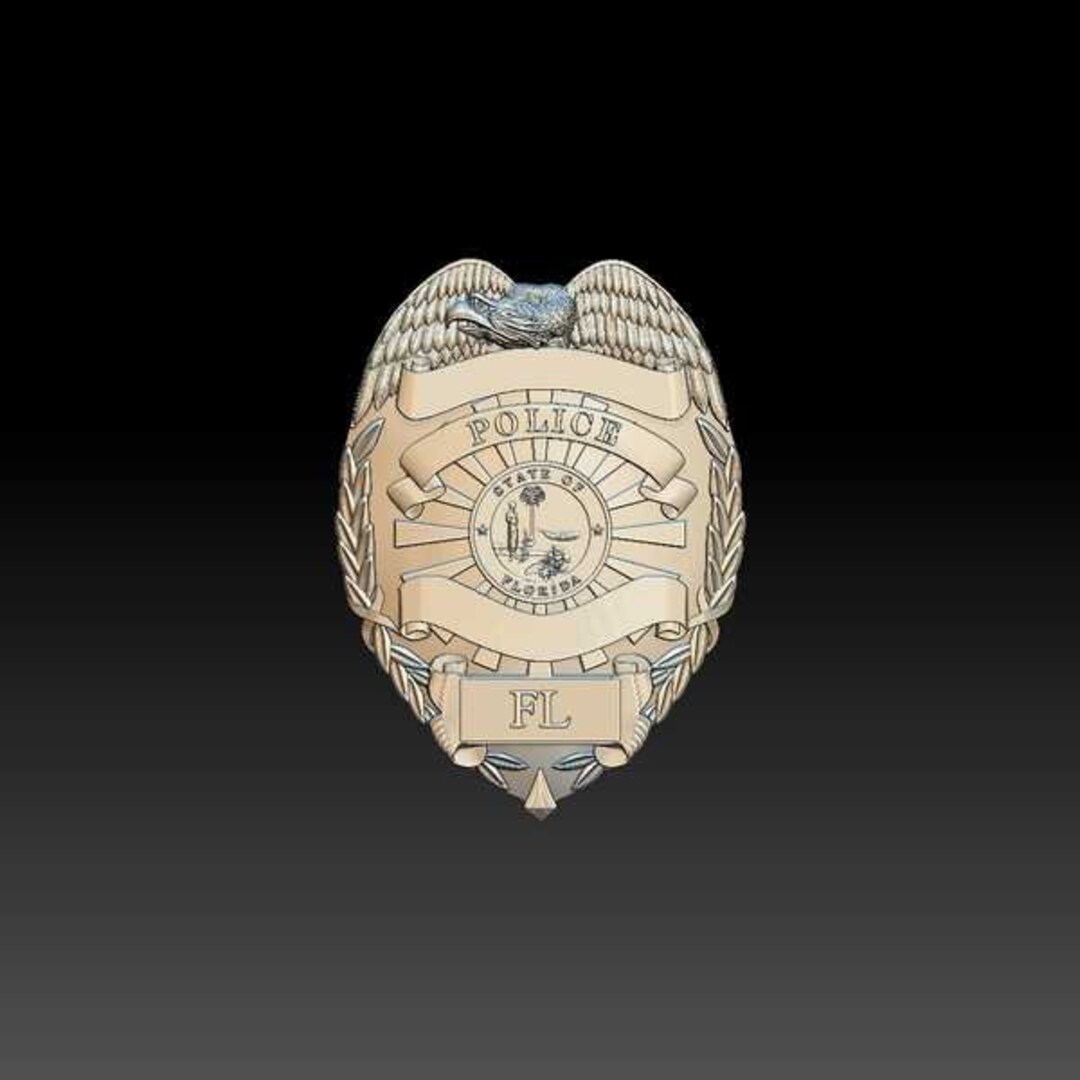 3D STL Model - Badge Police of Florida - Etsy