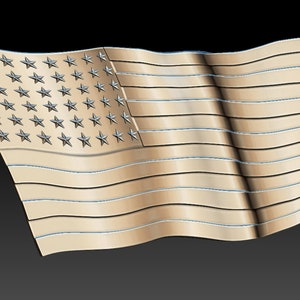 3D STL Models for CNC - 14 Set USA Flags - 14 Stl Files With Hi Details ...