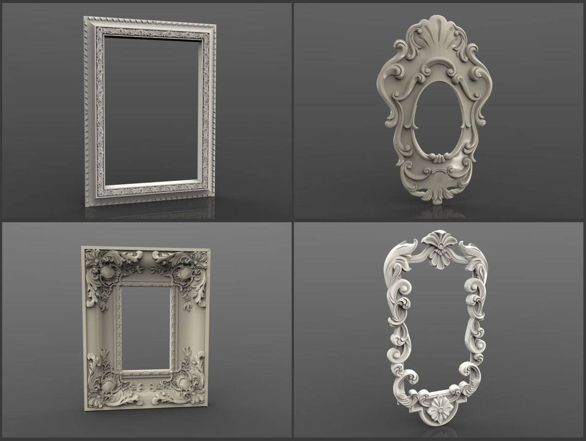3D STL Model 40 Pcs Frame Models Set 2 | Etsy