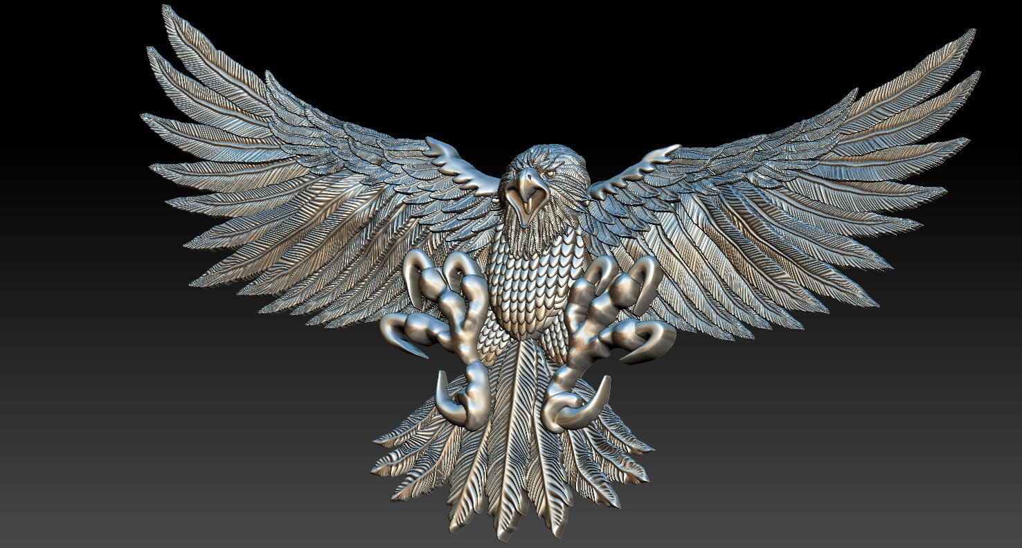 3D STL Model for CNC Set V1 Flag USA With Eagle - Etsy