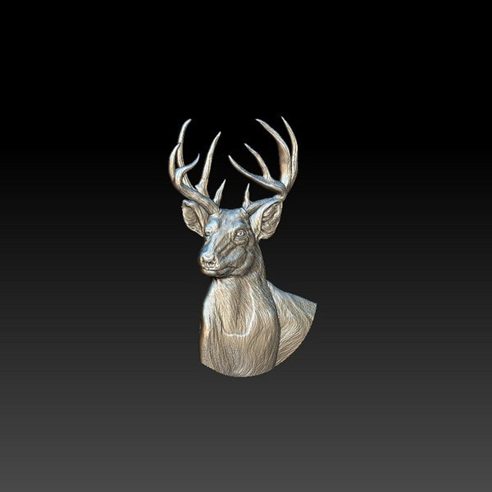 3D STL File for CNC - Deer Head - Etsy