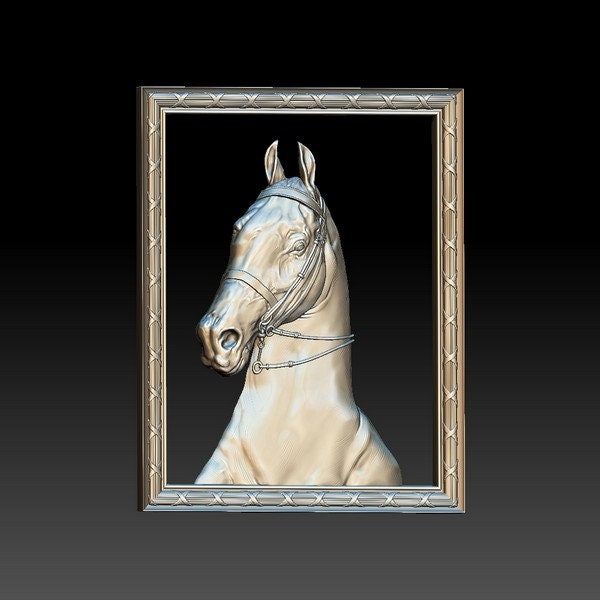 3D STL Model Horse Head V35 - Etsy