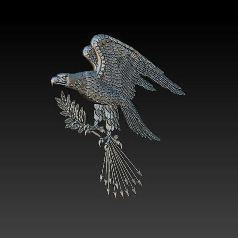 3D STL File for CNC Eagle With Arrows - Etsy