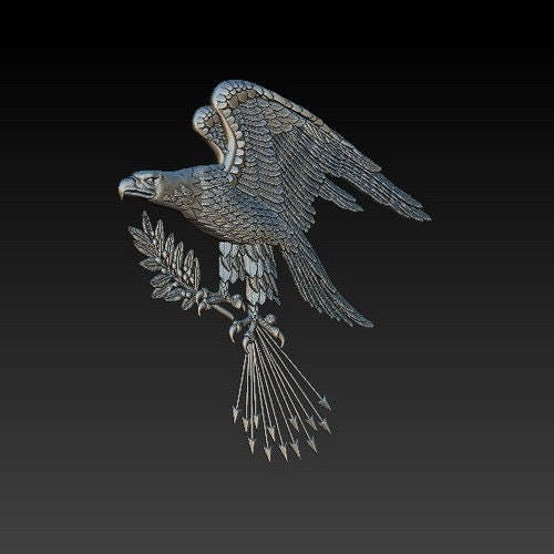 3D STL File for CNC Eagle With Arrows - Etsy