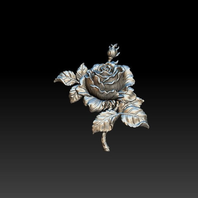 3D STL File for CNC Rose V2 - Etsy