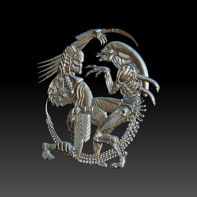 3D STL Model for CNC - Aliens Vs Predator - Etsy