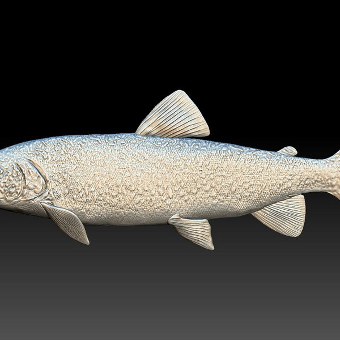 3D STL File for CNC - Fish Salmon - Etsy