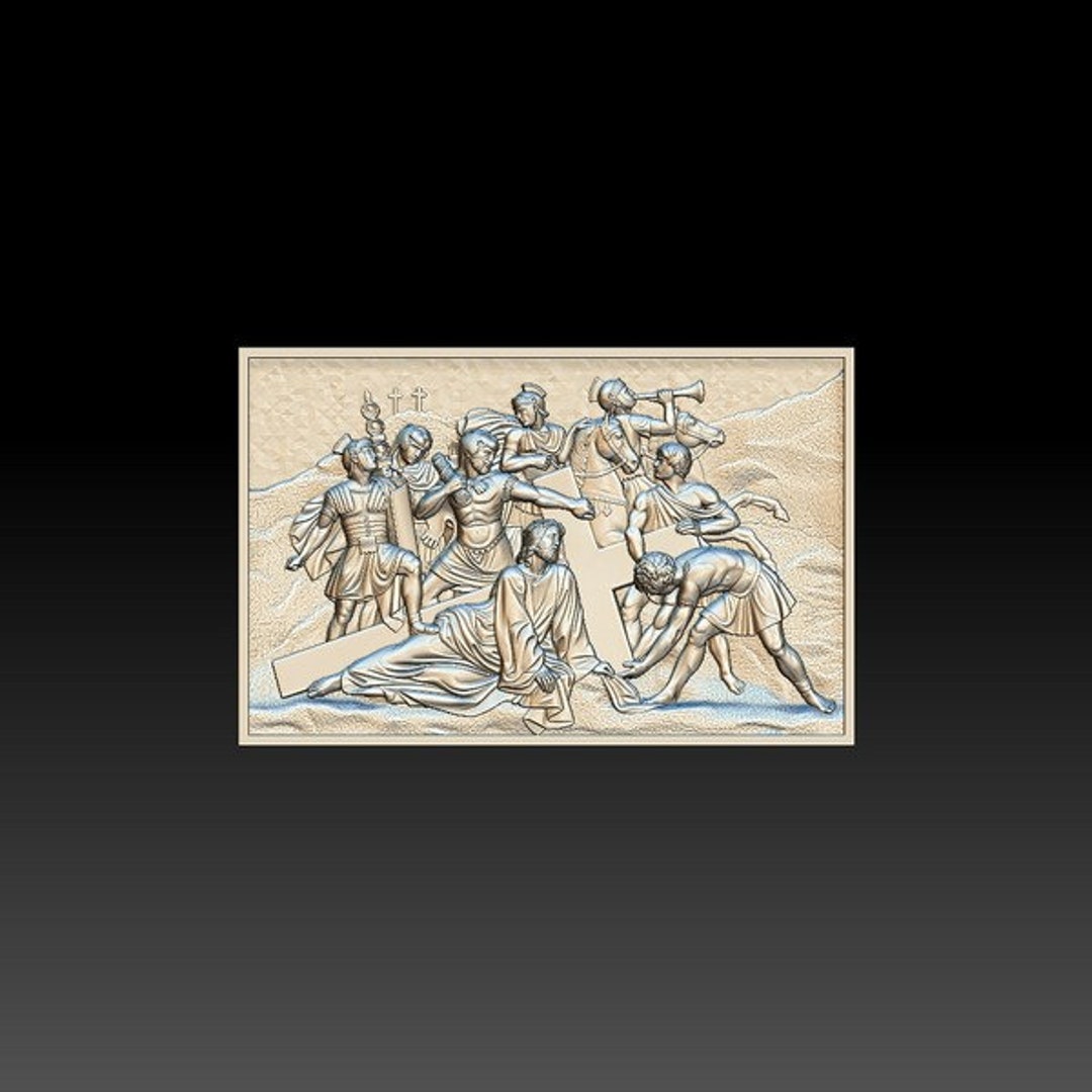 3D STL File Fpr CNC - Scene Jesus Goes to Calvary - Etsy