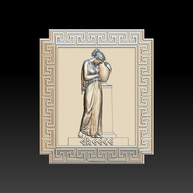 3D STL File for CNC Greek Woman With Amphora - Etsy