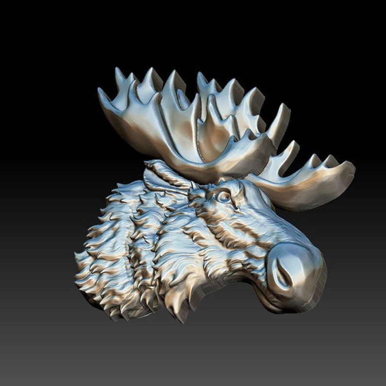 3D STL File for CNC Moose Head V2 - Etsy