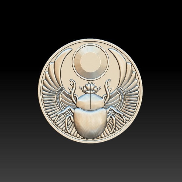 3D STL File for CNC Egyptian Scarab - Etsy