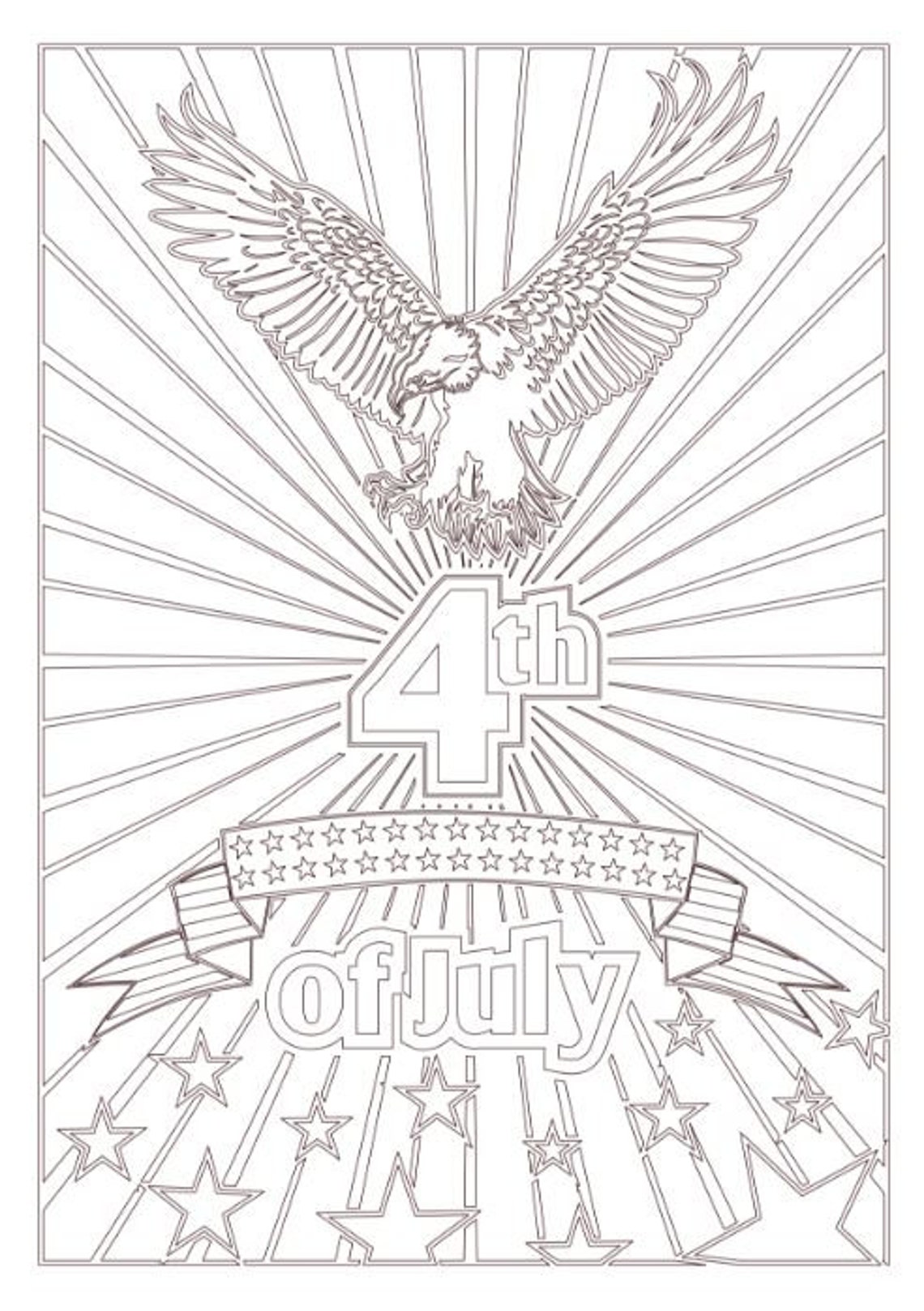 Vector File for CNC and Laser Engraving - 4th July - Etsy