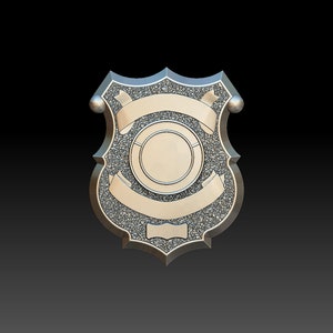 3D STL File for CNC - Set 10 Police Badge - Etsy