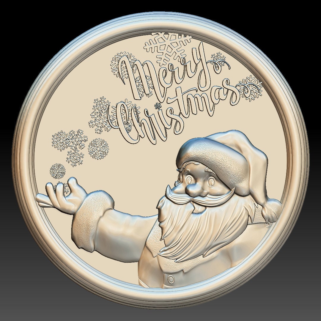 Merry Christmas V1 - 3D STL Model - Etsy