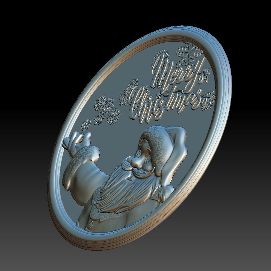 Merry Christmas V1 3D STL Model - Etsy