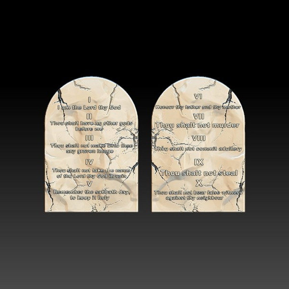 3D STL File for CNC 10 Commandments - Etsy