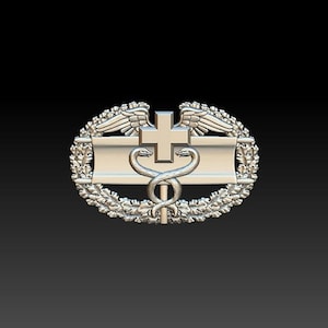 3D STL File for CNC - Army Combat Medic Badge - Etsy