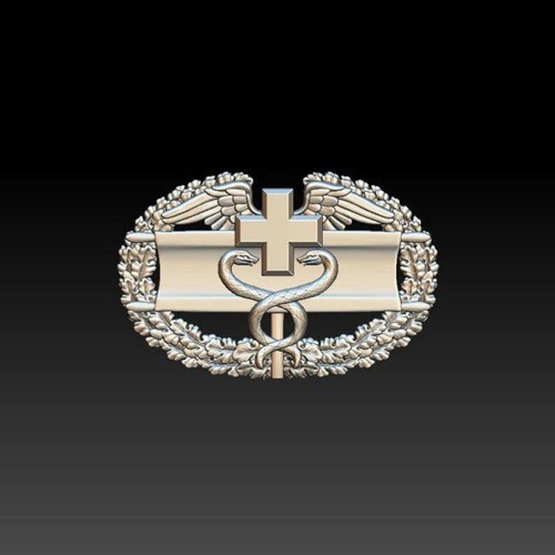3D STL File for CNC Army Combat Medic Badge - Etsy
