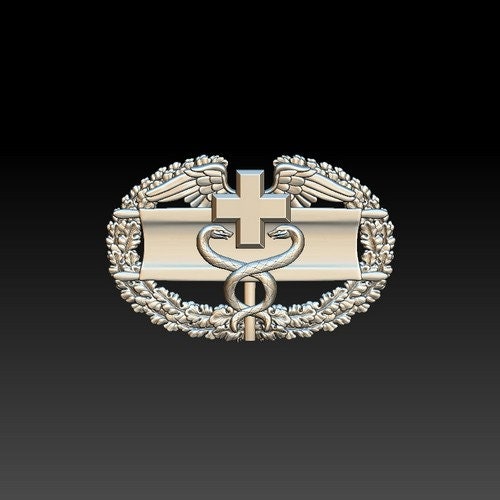 3D STL File for CNC Army Combat Medic Badge - Etsy