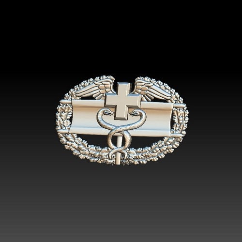 3D STL File for CNC Army Combat Medic Badge - Etsy