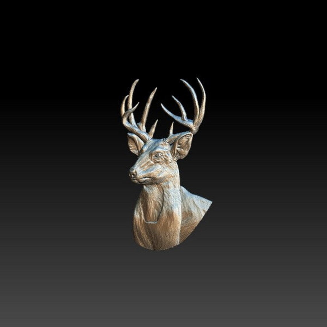 3D STL File for CNC - Deer Head - Etsy