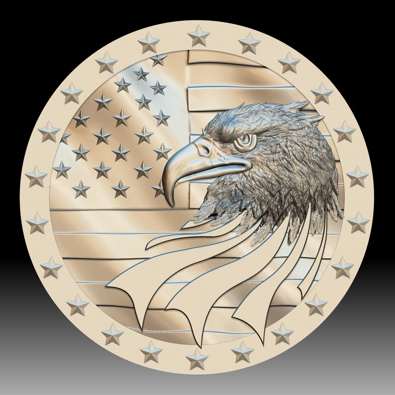 3D Model Stl and Grayscale for Laser and CNC Milling Machines Eagle ...