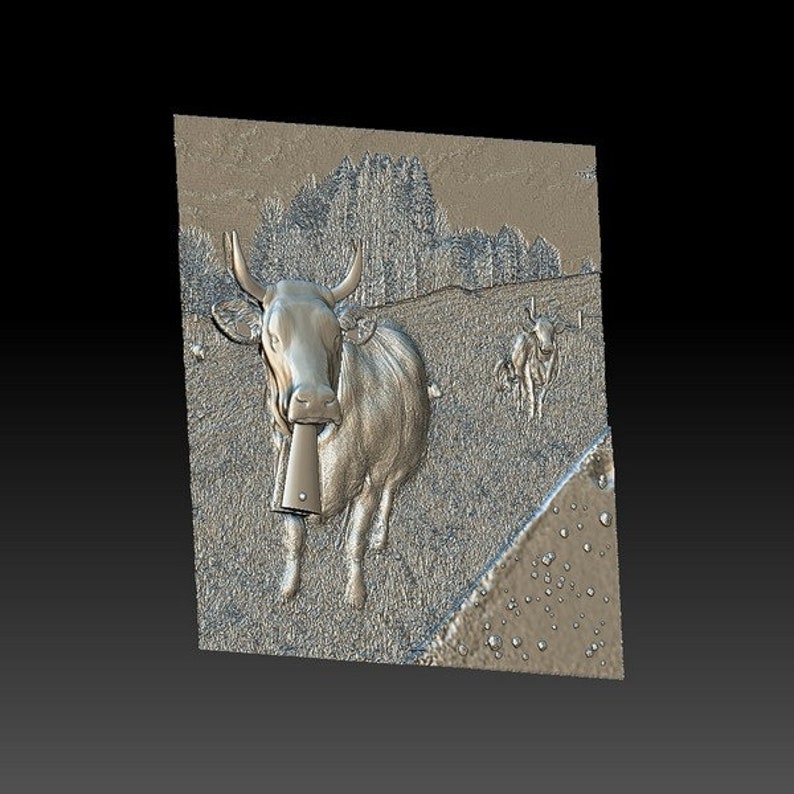 3D STL File for CNC - Cow V2 - Etsy