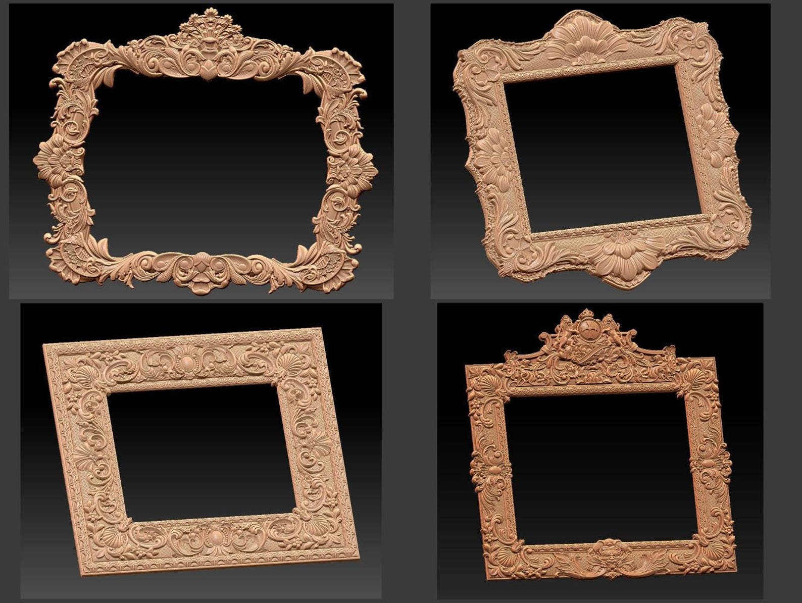 3D STL Model 40 Pcs Frame Models Set 2 | Etsy