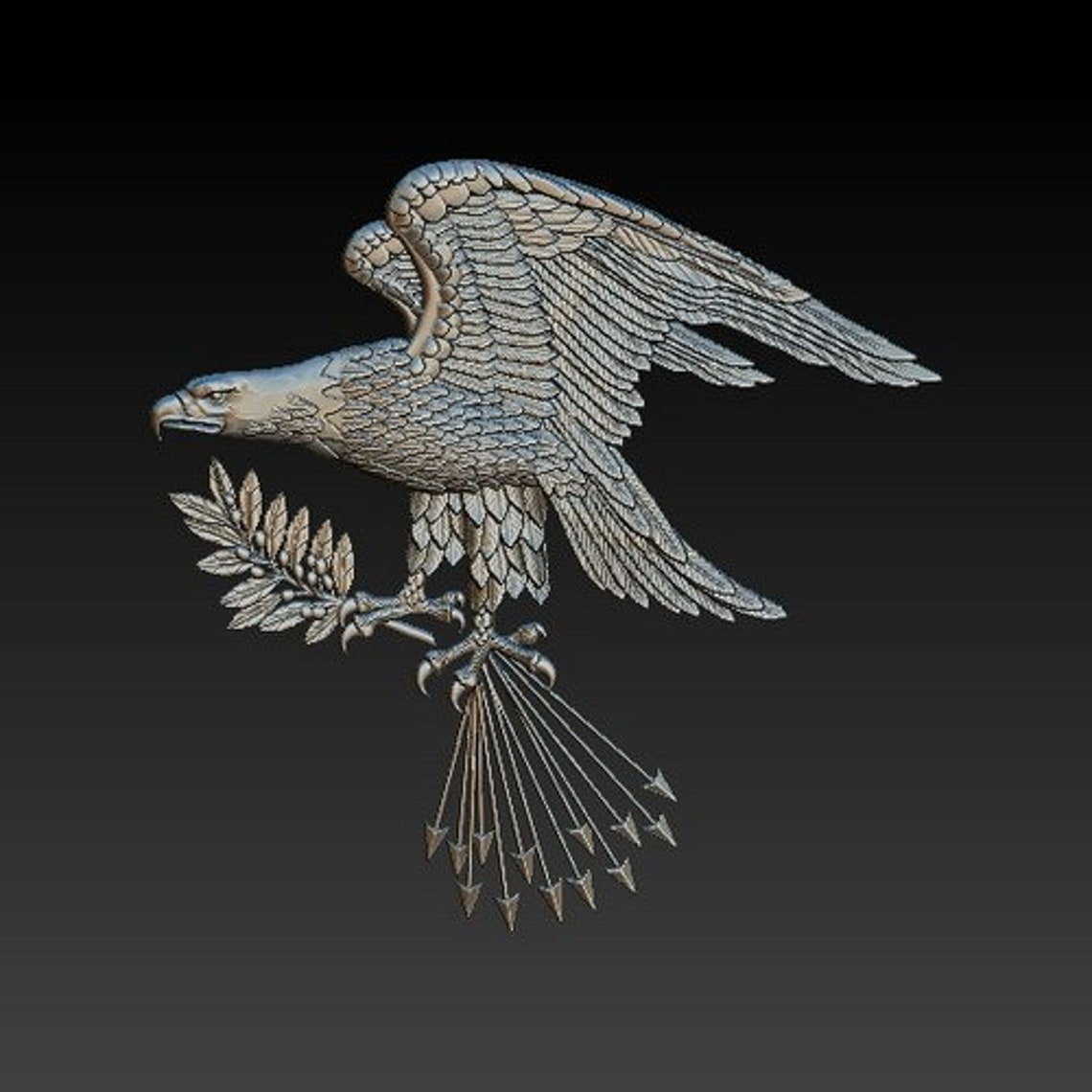 3D STL File for CNC Eagle With Arrows - Etsy