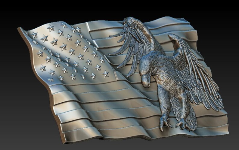 Eagle with flags full set 3D STL model 4 stl files with | Etsy