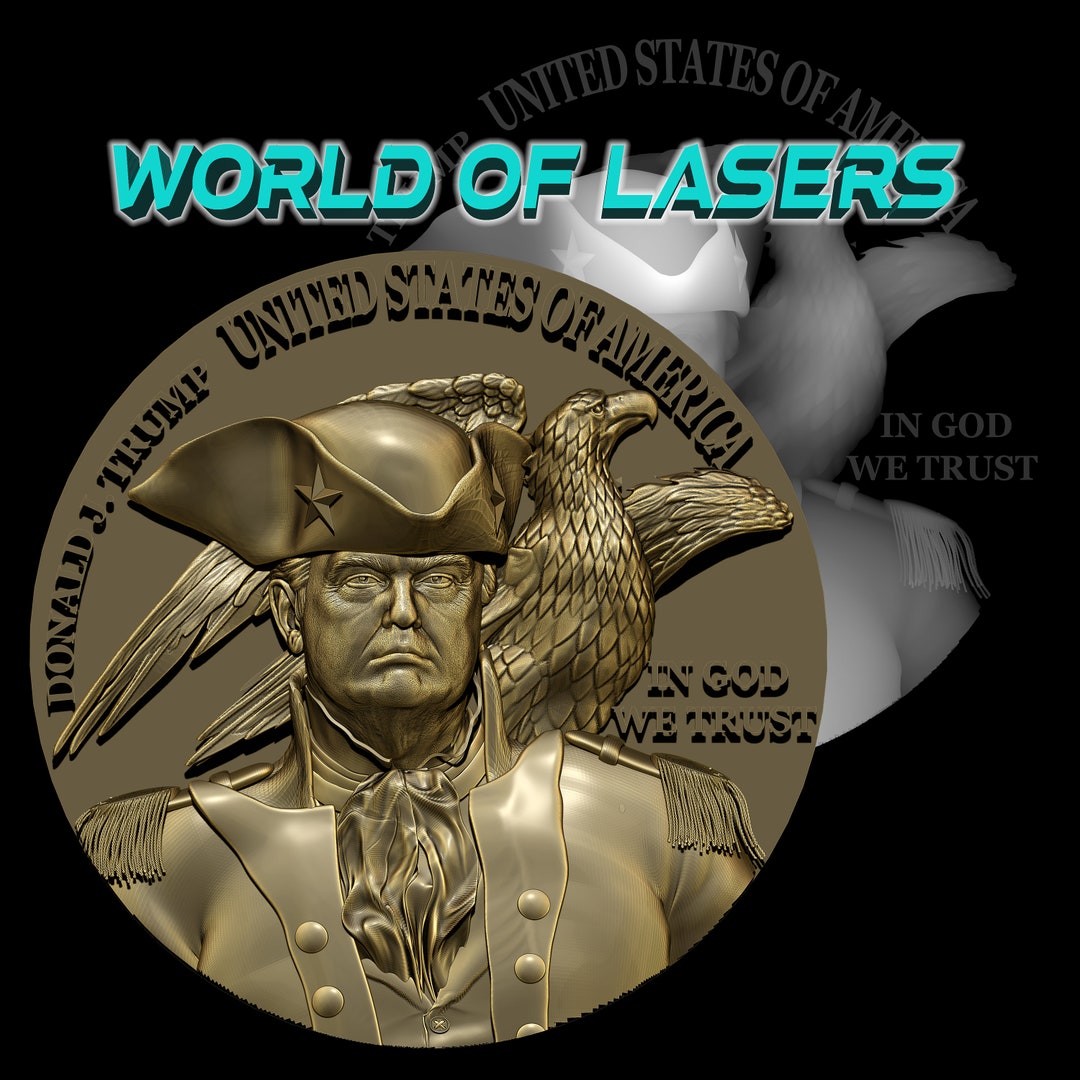 3D Model Stl and Grayscale for Laser and CNC Milling Machines - Trump ...
