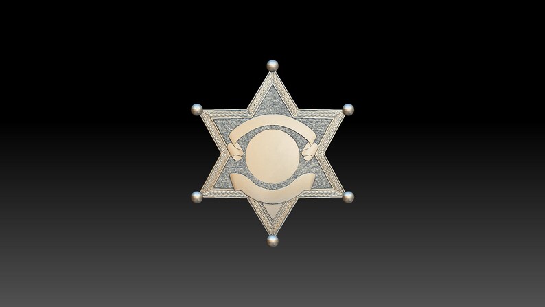 3D STL File for CNC - Set 10 Police Badge - Etsy