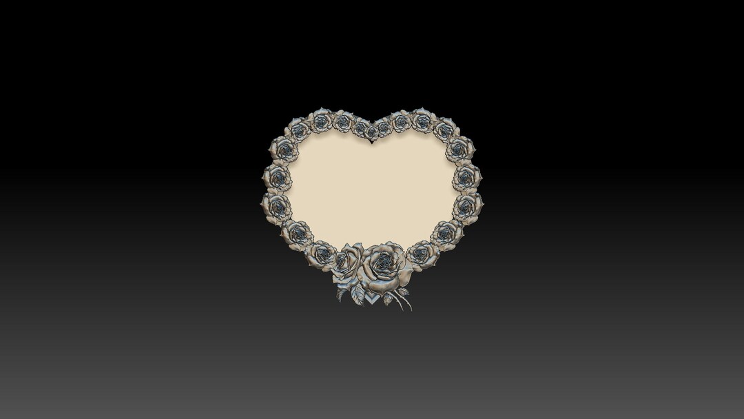 3D STL File for CNC - Frame Roses - Etsy